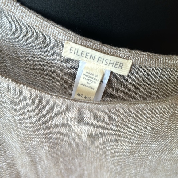 Eileen Fisher | Tops | Eileen Fisher Linen Topper Osfa | Poshmark
